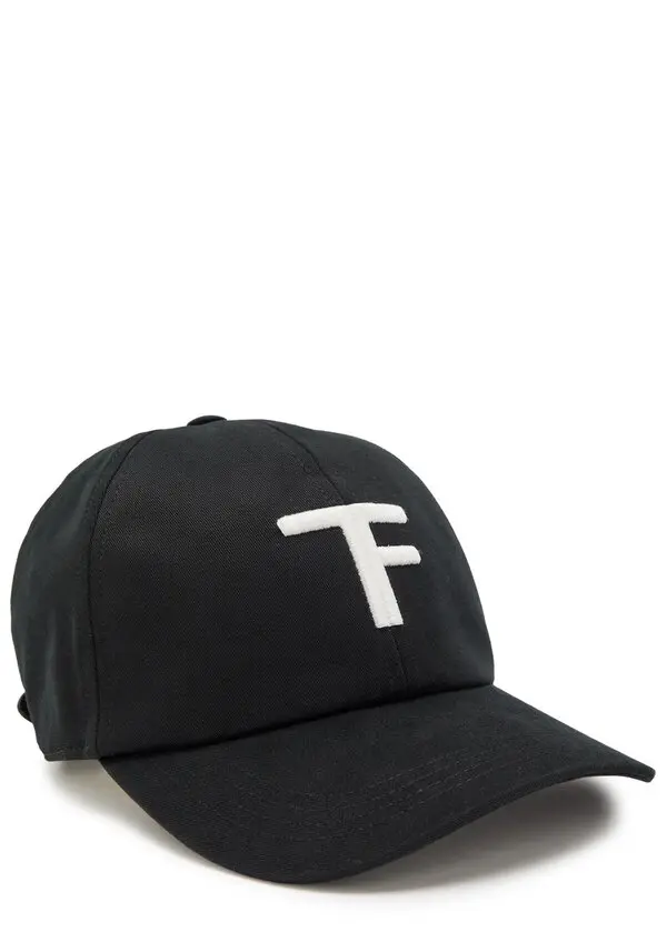 TOM FORD Logo-embroidered Canvas Cap - Black