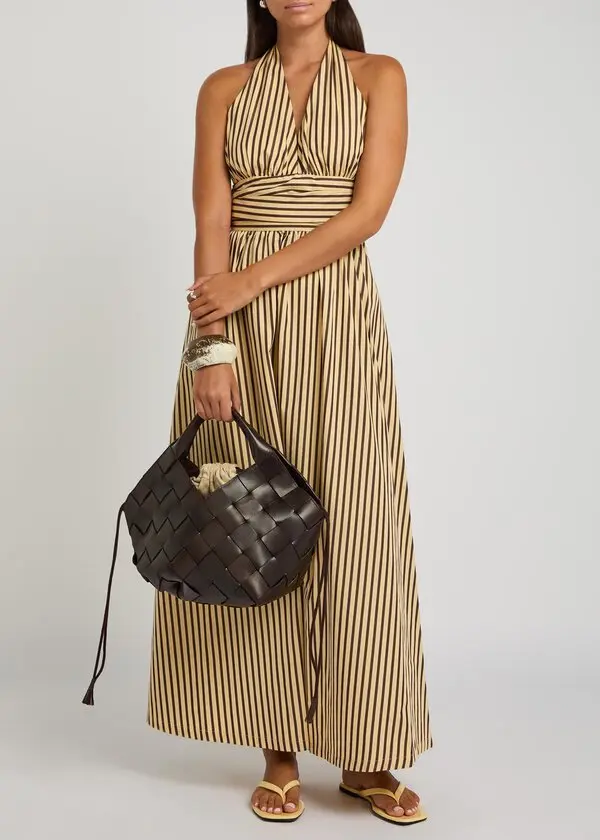 Dragon Diffusion Botteghe Small Woven Leather Tote