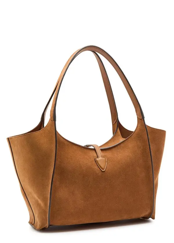 TOD'S T-plaque Suede Tote