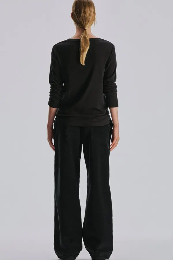 THE ROW Kalto Long Sleeve T-shirt - Black