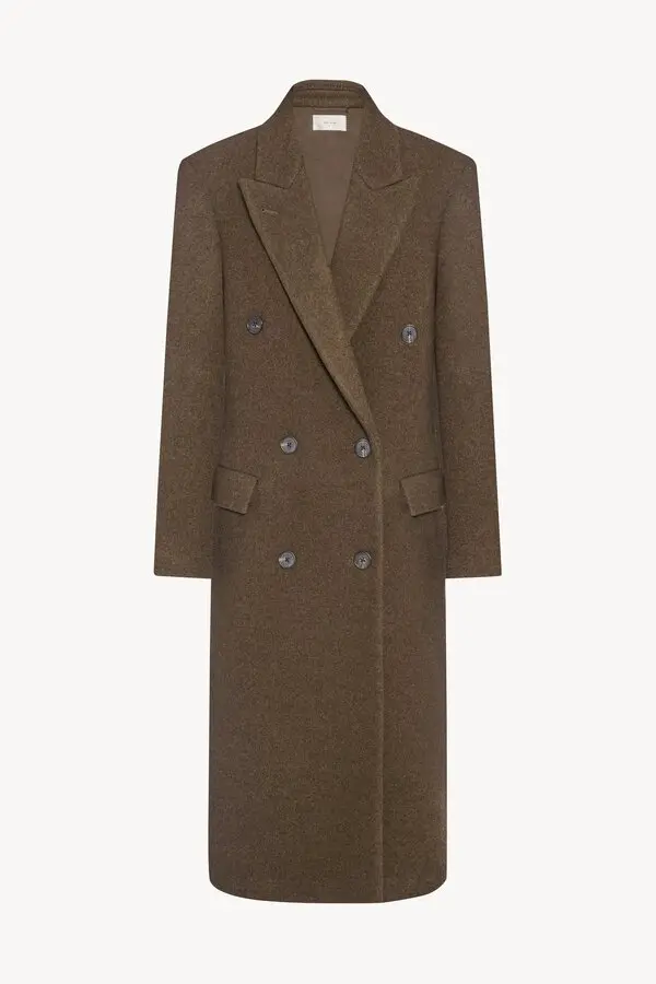 THE ROW Bamira Coat - Brown Melange