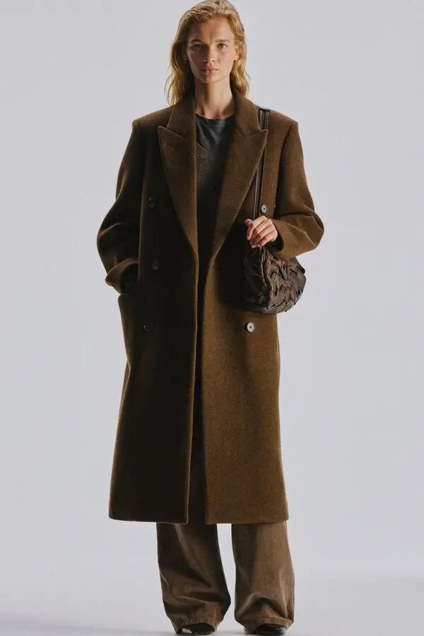 THE ROW Bamira Coat - Brown Melange