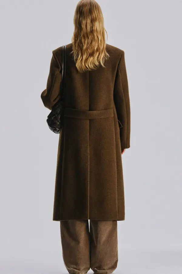 THE ROW Bamira Coat - Brown Melange