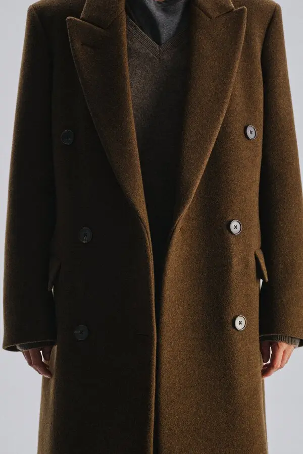 THE ROW Bamira Coat - Brown Melange