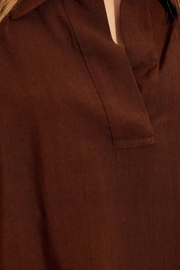 Dries Van Noten Short-sleeved Oversized Top With Decorative Folds