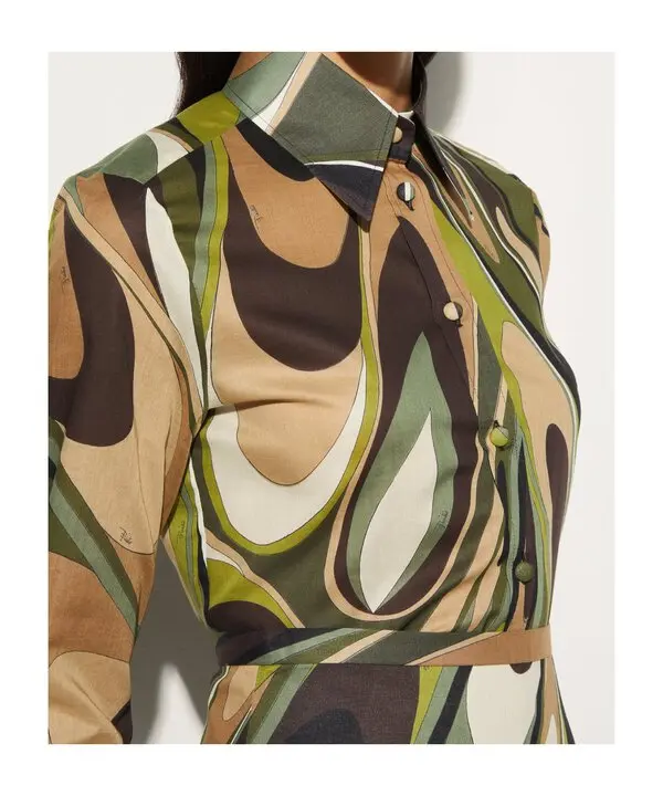 Emilio Pucci Onde Printed Button-up Shirt