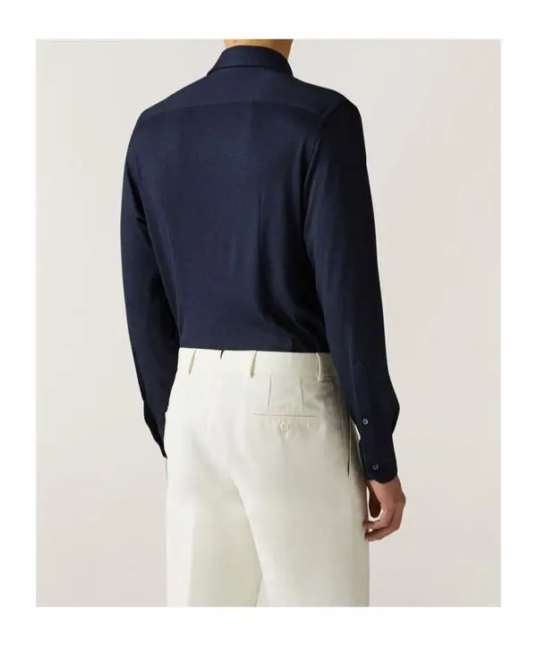 Loro Piana Logo Long-sleeved Shirt - Gradient Blue