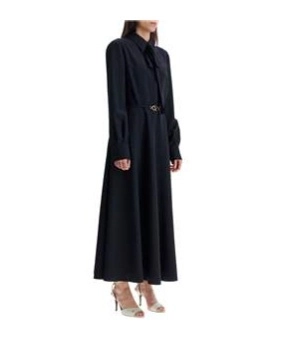 Valentino Garavani Long Sleeved Dress With Logo Plaque