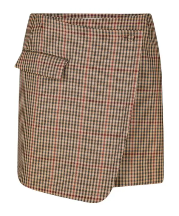 Dries Van Noten Checked Skirt
