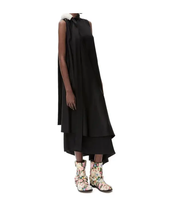 Loewe Ruffle Dress In Silk