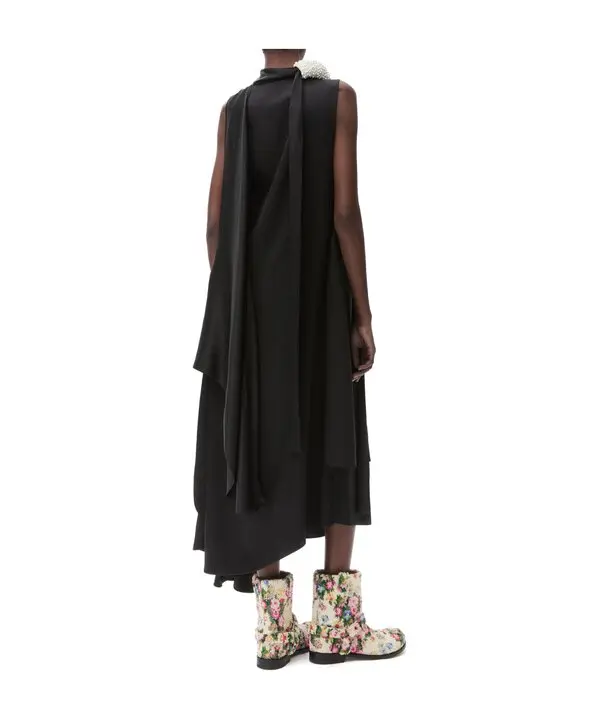 Loewe Ruffle Dress In Silk