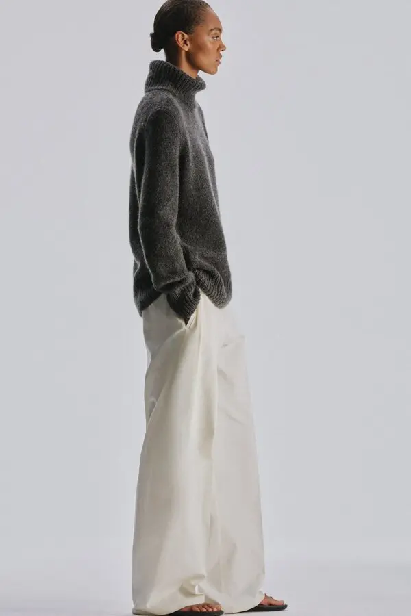 THE ROW Plira Turtleneck - Charcoal Melange