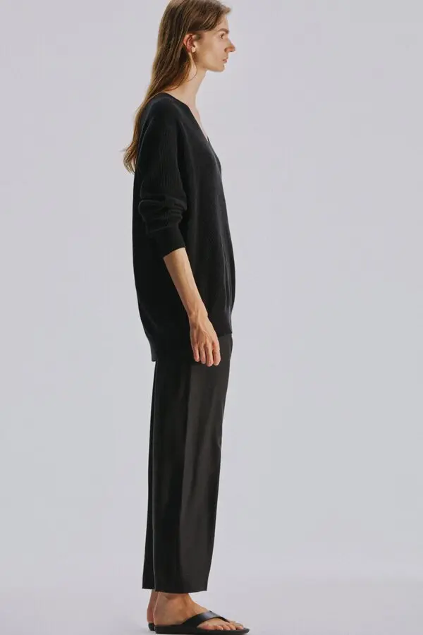 THE ROW Jaine Silk Straight Leg Pants