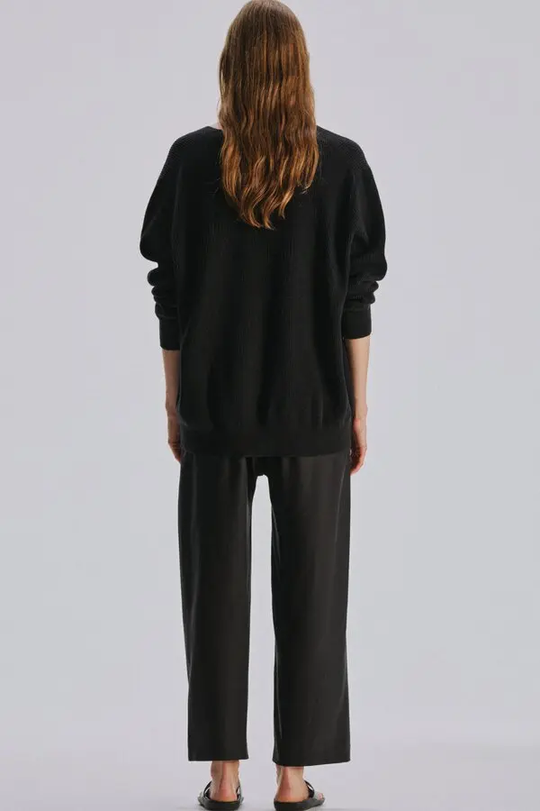 THE ROW Jaine Silk Straight Leg Pants