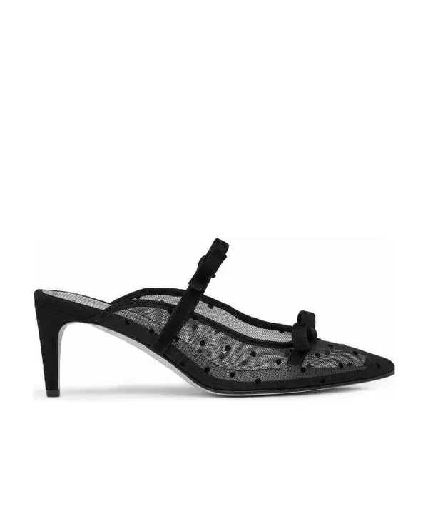 Red Valentino Bow Decorative High Heels - Black