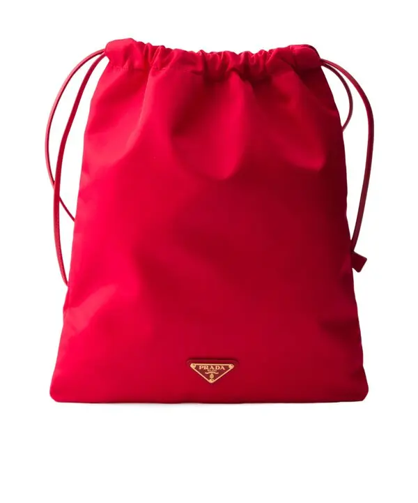 Prada Drawstring Clutch - Red