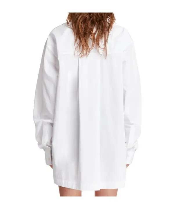 Dries Van Noten Long Sleeve Shirt With Asymmetrical Neckline And Embellishment