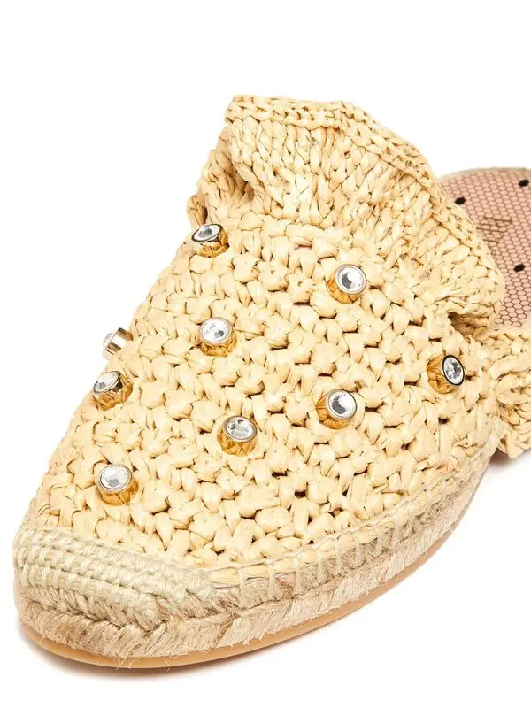 Red Valentino Embellished Woven Flats