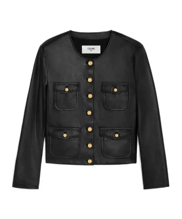 Celine Single-breasted Leather Jacket