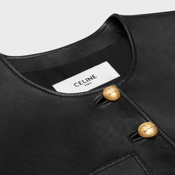 Celine Single-breasted Leather Jacket
