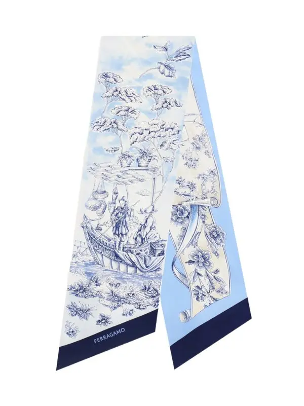 FERRAGAMO Ethnic Print Silk Bandeau