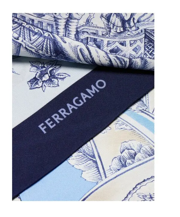 FERRAGAMO Ethnic Print Silk Bandeau