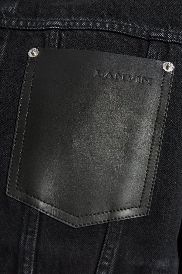 LANVIN Logo Embossed Denim Jacket