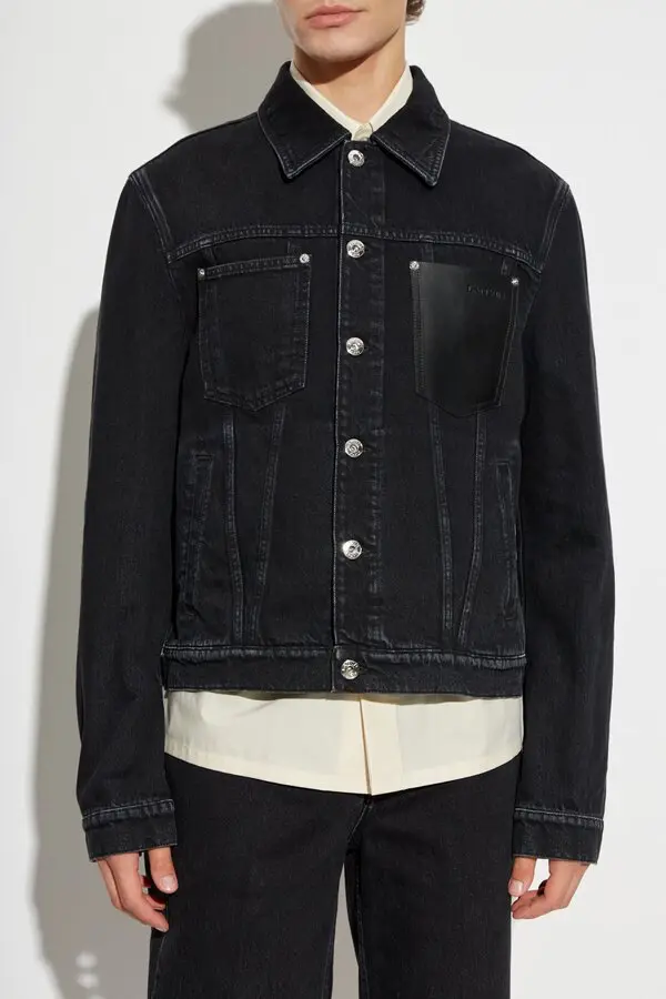 LANVIN Logo Embossed Denim Jacket