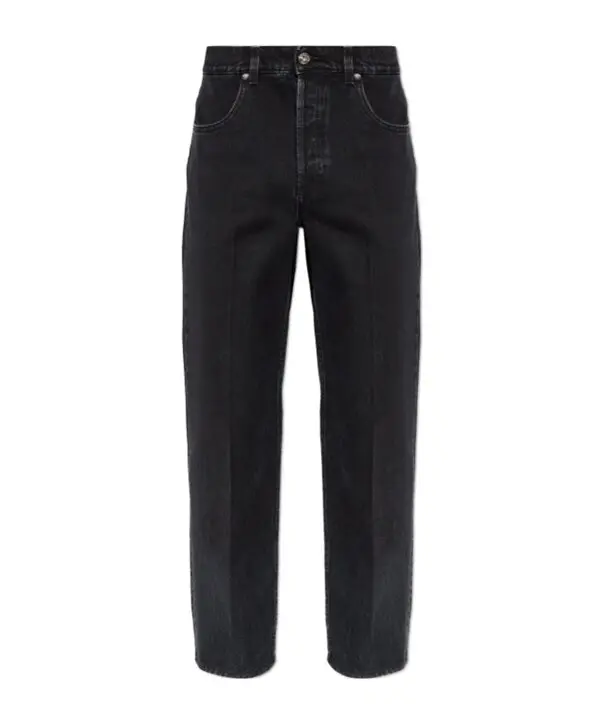 LANVIN Logo Embossed Denim Jeans