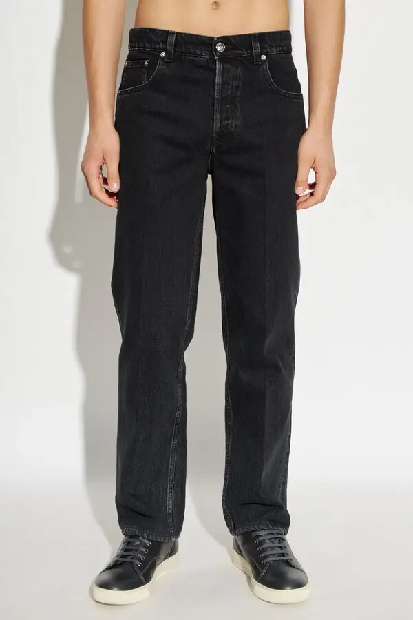 LANVIN Logo Embossed Denim Jeans