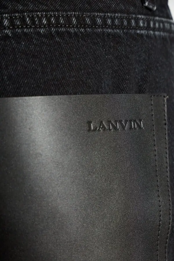 LANVIN Logo Embossed Denim Jeans