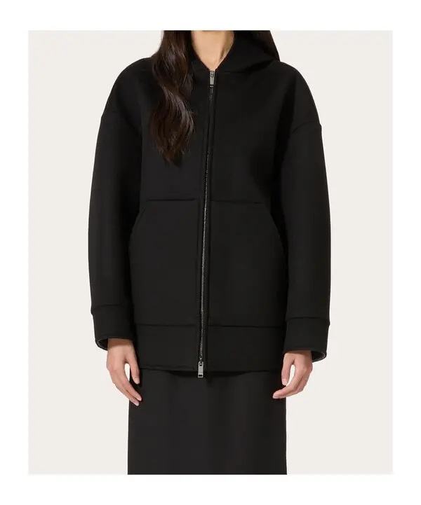 Valentino Garavani Zip-up Drop Shoulder Hoodie