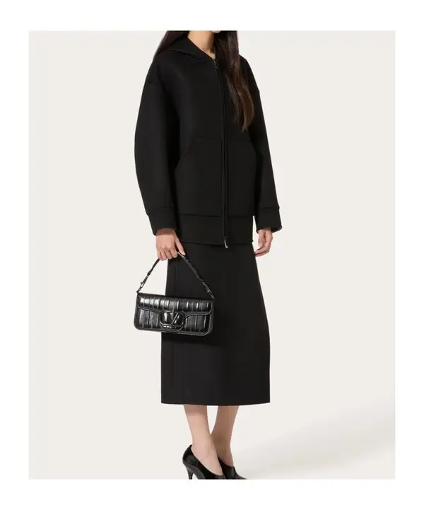 Valentino Garavani Zip-up Drop Shoulder Hoodie