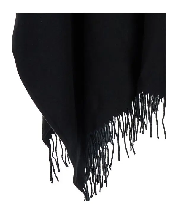 Valentino Garavani Open Front Cape With Fringe And V-neck