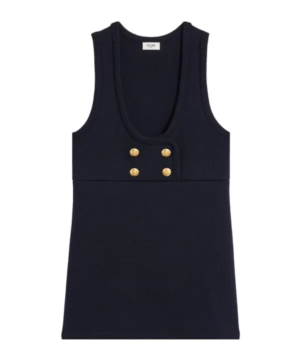 Celine Tunic Mini Dress In Interlock Wool
