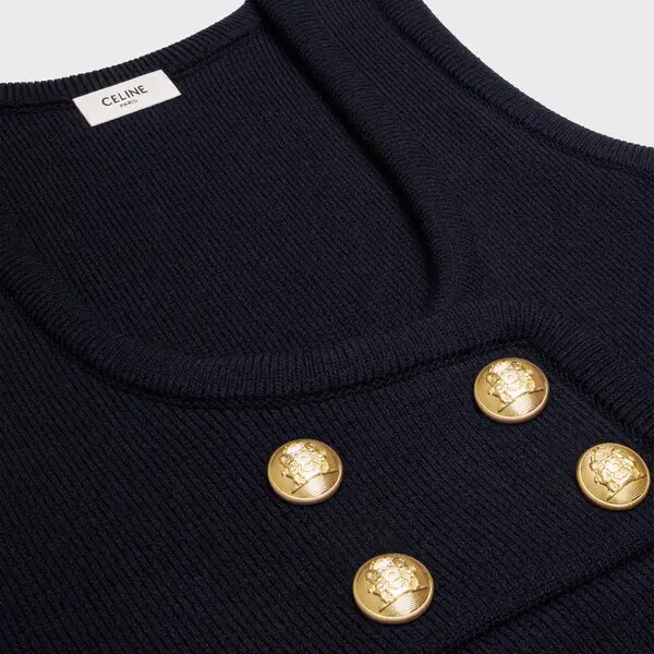 Celine Tunic Mini Dress In Interlock Wool