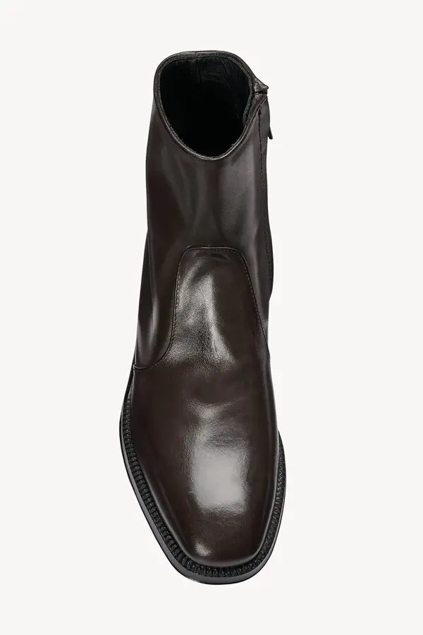 THE ROW Oscar Boot - Lacquer Brown