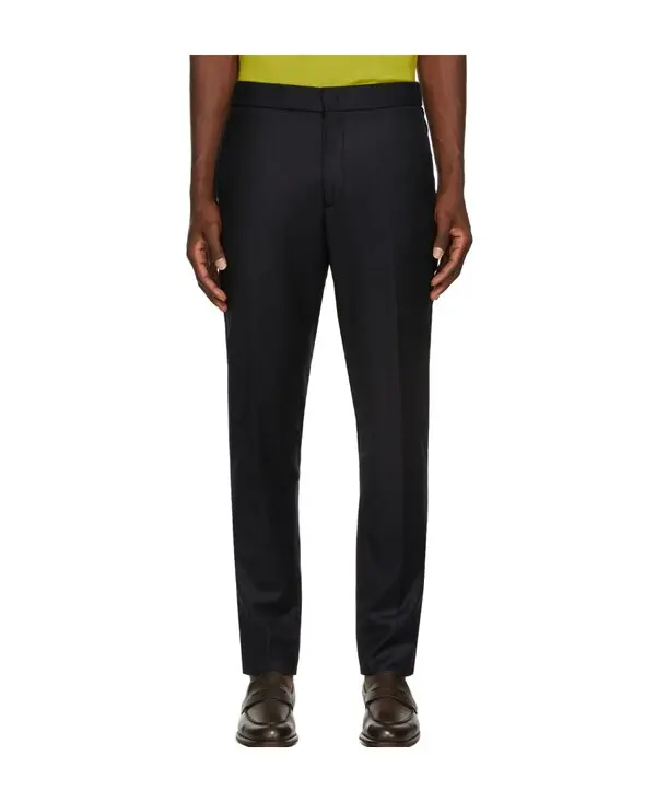 Loro Piana Logo Slim Casual Pants - Black