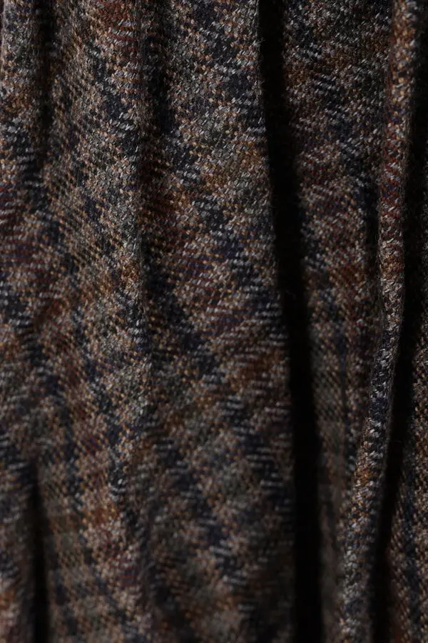 Balenciaga Checkered Pleated Skirt