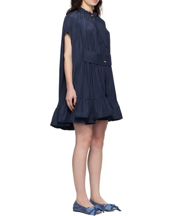 LANVIN Ruffled Belted Mini Dress