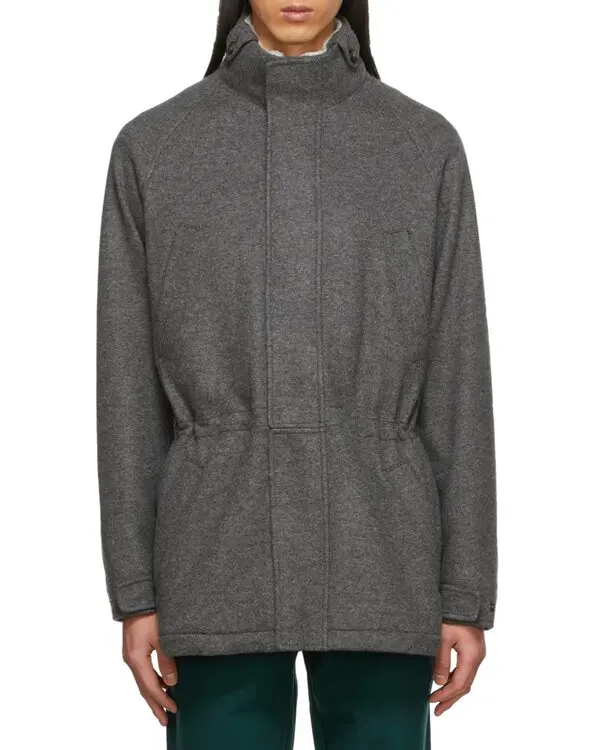 Loro Piana Elastic Waist And Standing Collar Casual Jacket