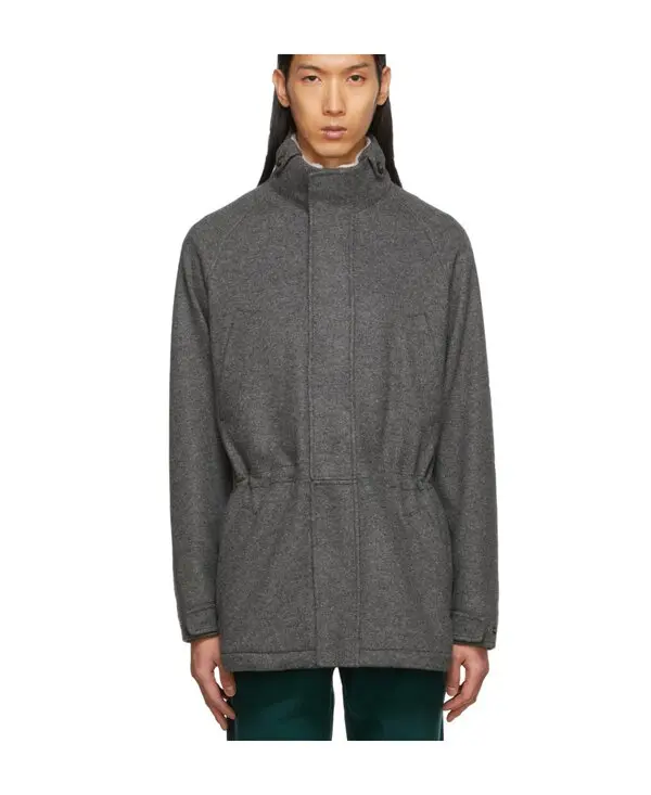Loro Piana Elastic Waist And Standing Collar Casual Jacket
