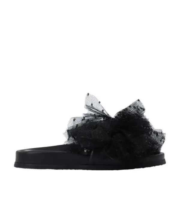 Red Valentino Tulle Decal Slippers