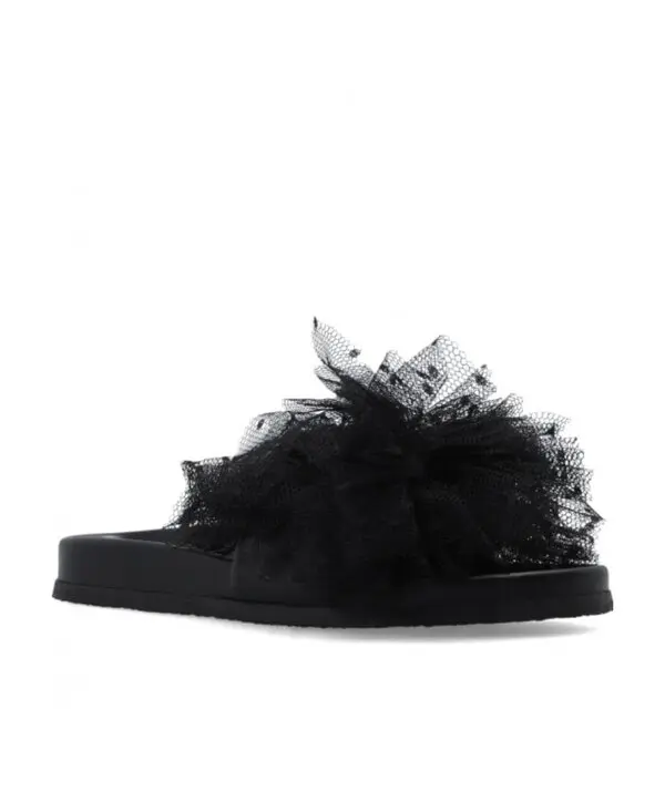 Red Valentino Tulle Decal Slippers