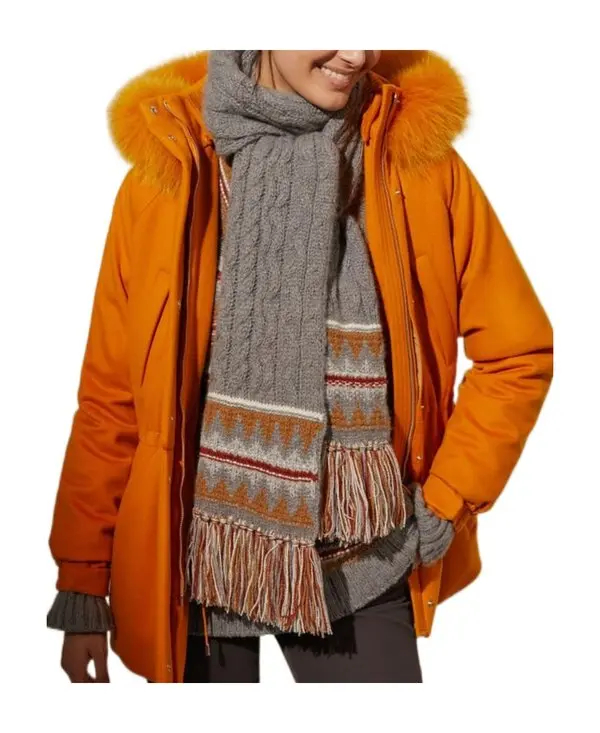 Loro Piana Cashmere Geometric Jacquard Scarf