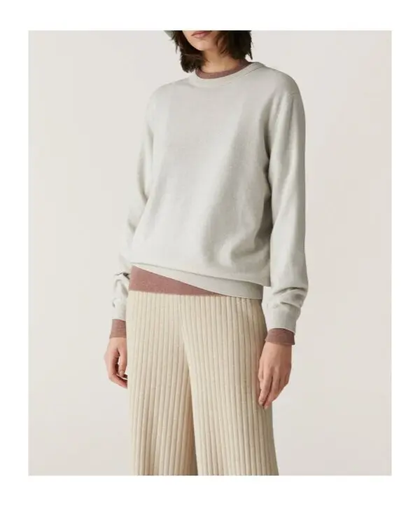 Loro Piana Cashmere Round Neck Sweater With Bubble Sleeves
