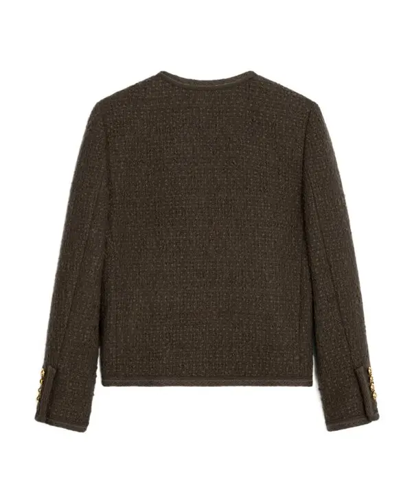 Celine Chelsea Jacket In Bouclette Natt