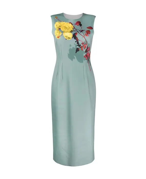 Dries Van Noten Floral Print Dress - Green