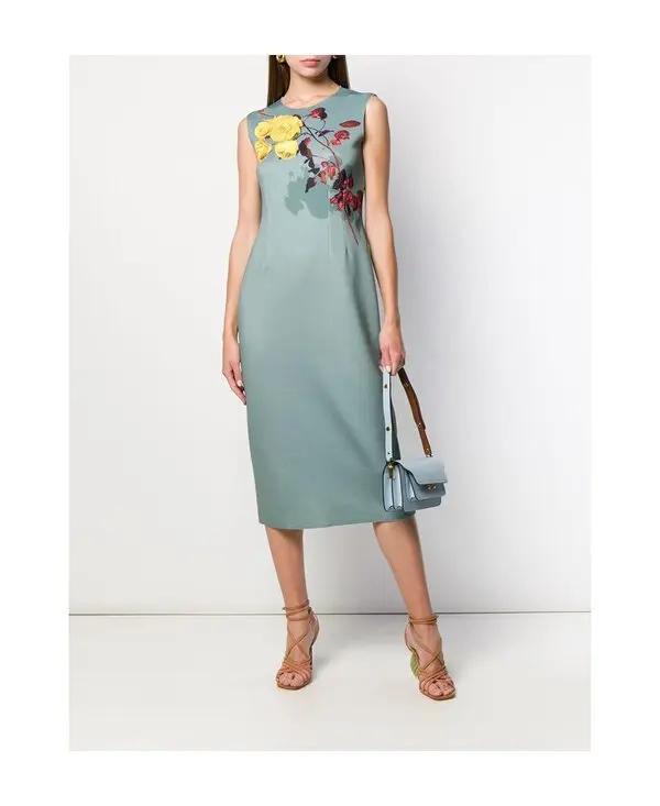 Dries Van Noten Sleeveless Floral Print Dress