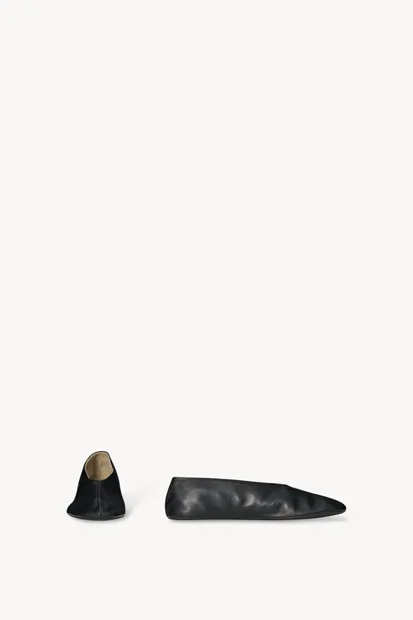 THE ROW Stella Slipper - Black